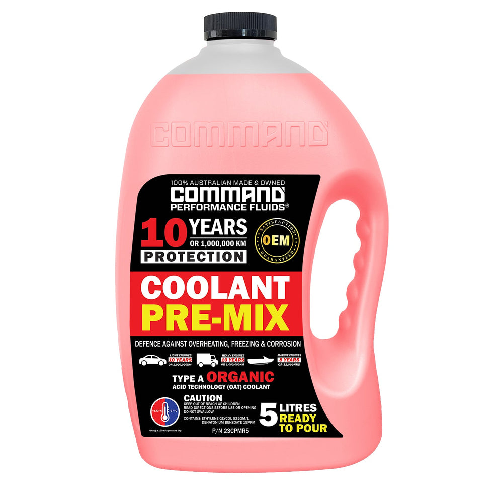 COMMAND 5L RED COOLANT LONGLIFE PRE MIX – Command Auto